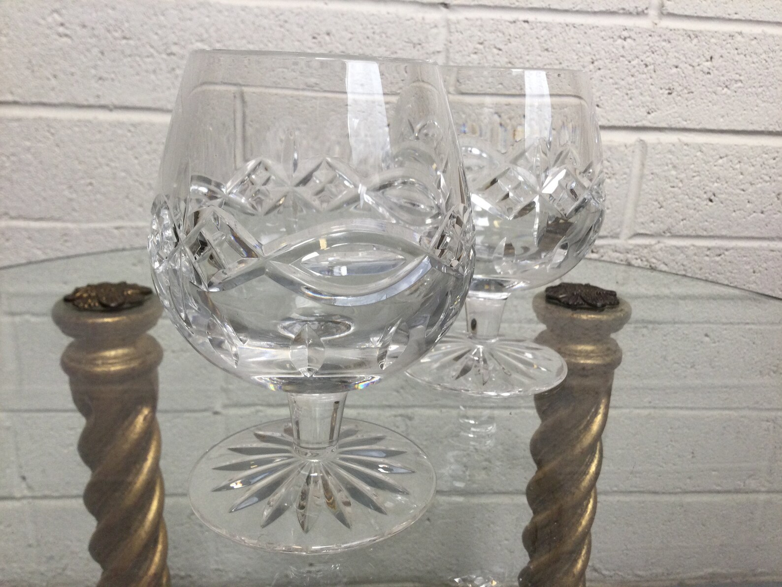 Waterford Crystal Dolmen Brandy Glasses Pair 2 Waterford Etsy