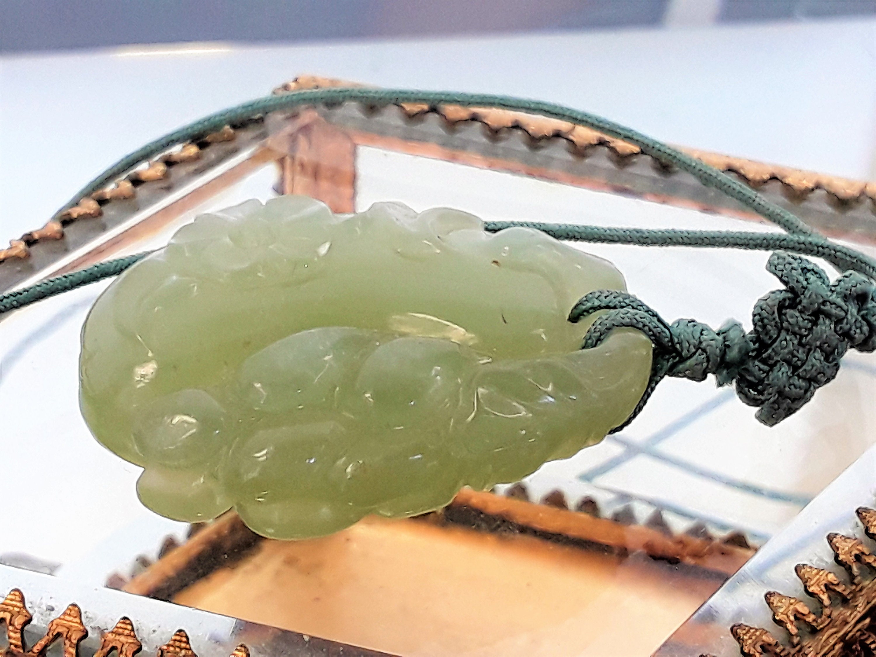 Jadeite Nephrite Pendant Necklace / Unique Gemstone Jewelry / | Etsy