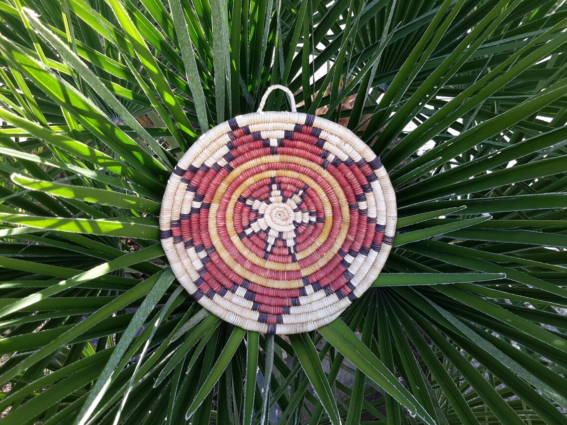 Hopi Basket Polychrome Flower Petal 9 Point Coiled Fiber Arts - Etsy