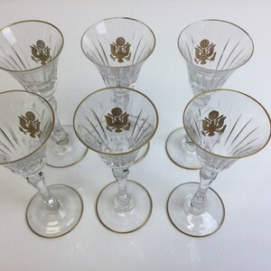 LBJ JFK Era Presidential Barware Liqueur Glasses Set of 6 Mid Century ...