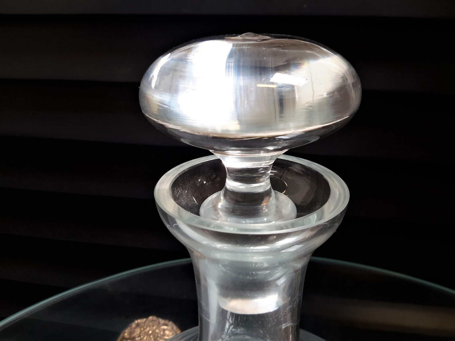 Block Cut Crystal Decanter Barware Mouth Blown Poland Original Label ...