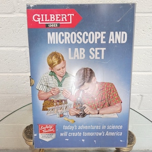 1950s Gilbert Microscope and Lab Set 13022 ~ Vintage Toy Science Set in ...