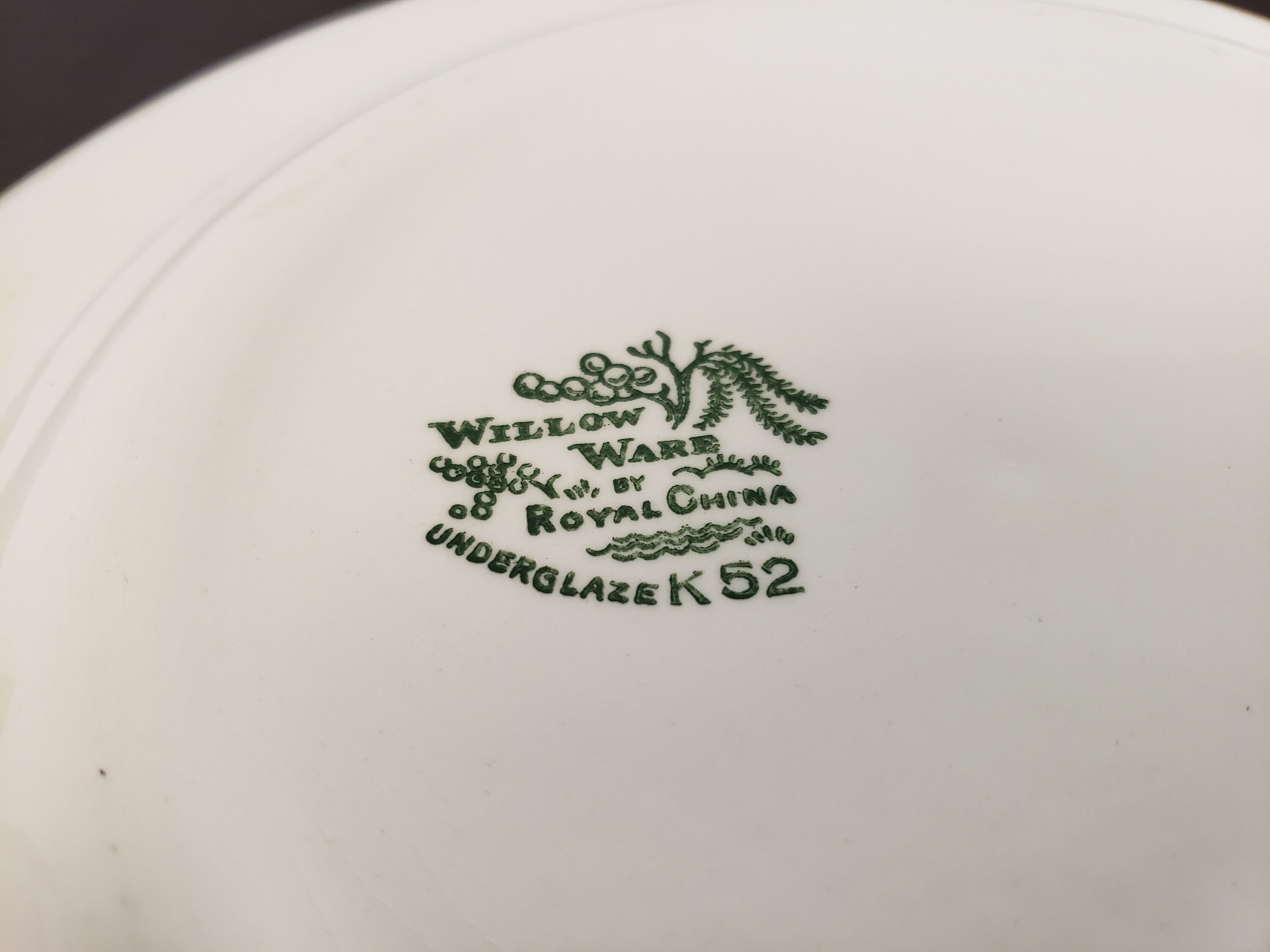 Royal China Willow Ware Decorative Plate / Blue Willow Dinner Plate ...