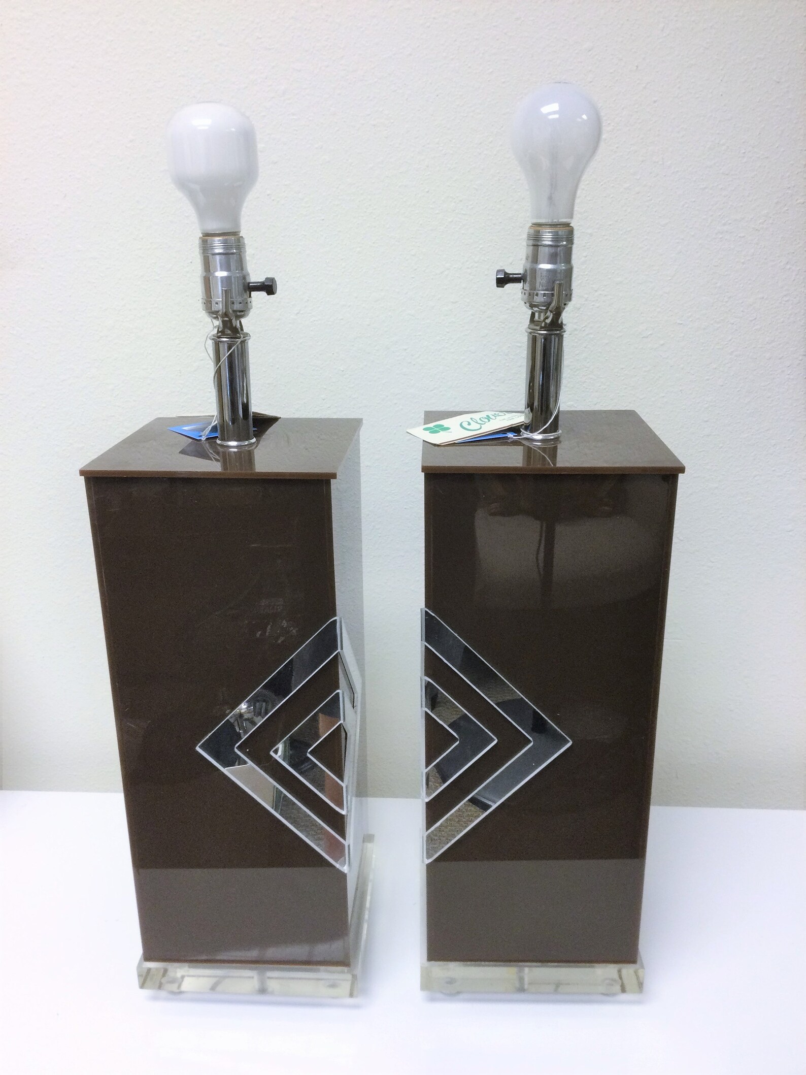 1970s Clover Lamp Co Table Lamps Pair & Shades Like New - Etsy