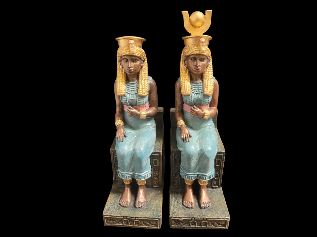Egyptian Goddess Isis Bookends Pair ~ Ancient Egyptian Goddess of ...