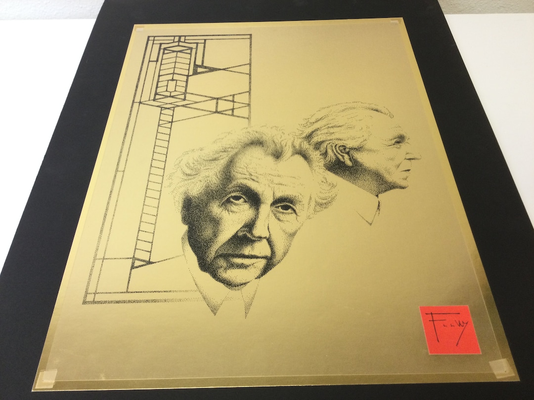 Frank Lloyd Wright Autograph Initials Hand Signed by Architect on Mylar ...