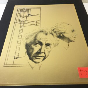 Frank Lloyd Wright Autograph Initials Hand Signed by Architect on Mylar ...