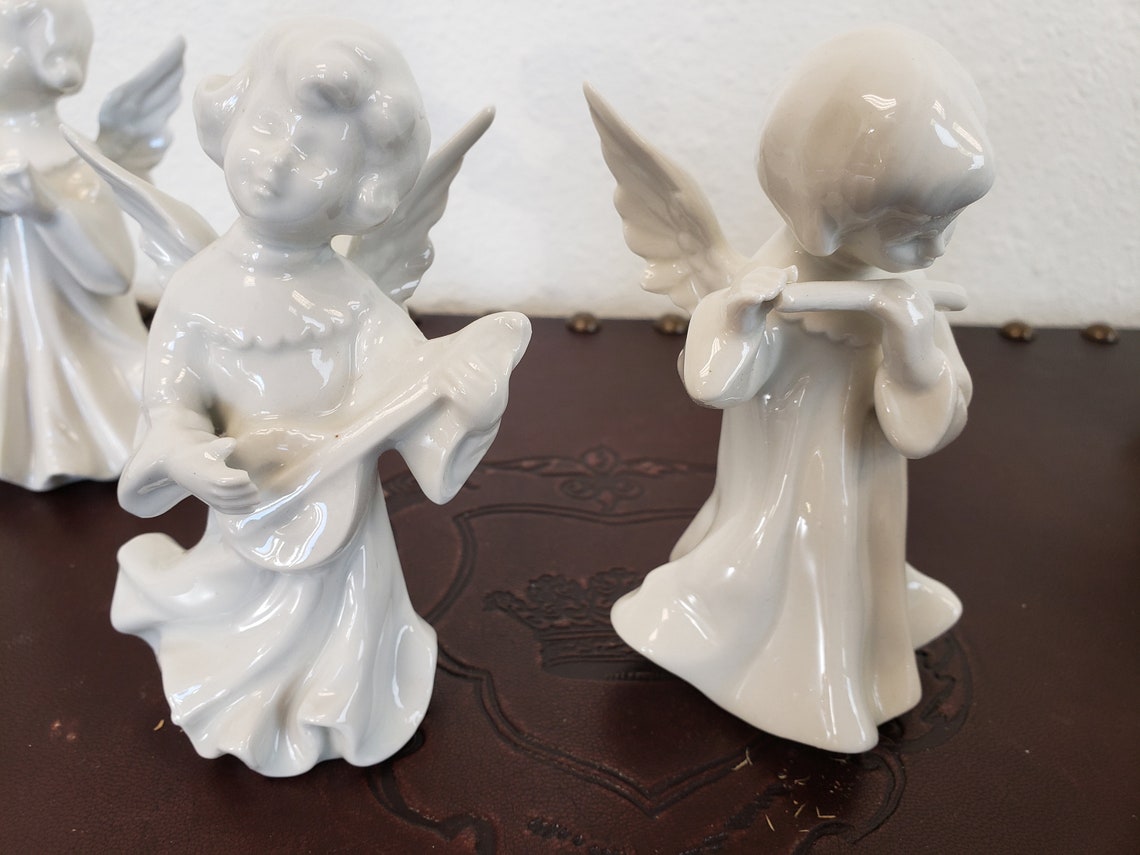 Porcelain Choir Angels Playing Instruments / Set Of 6 German | Etsy