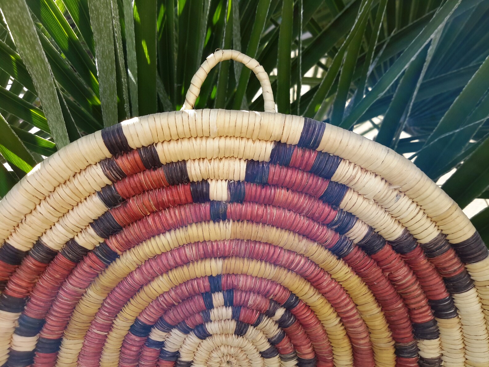 Hopi Basket Polychrome Flower Petal 9 Point Coiled Fiber Arts | Etsy