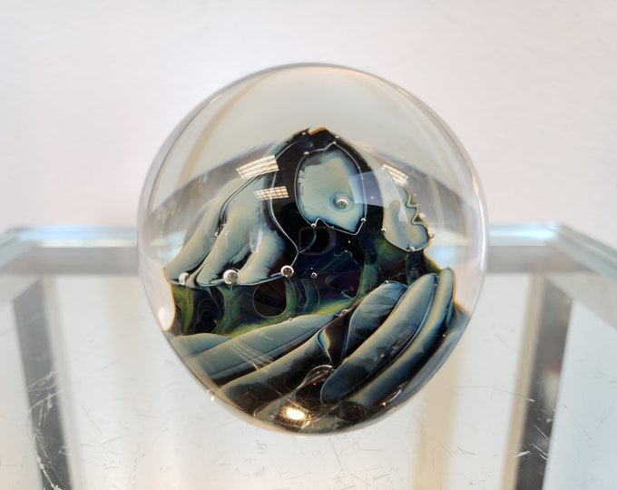 Black Sheep Blown Glass Paperweight / Black Sheep Studios 1988 / Office ...