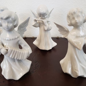 Porcelain Choir Angels Playing Instruments / Set Of 6 German | Etsy