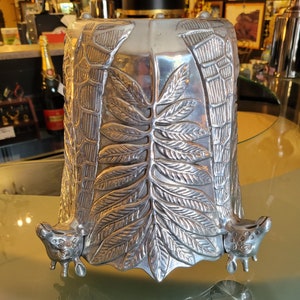 Vintage Arthur Court Giraffe Ice Bucket: Safari Collection Aluminum ...
