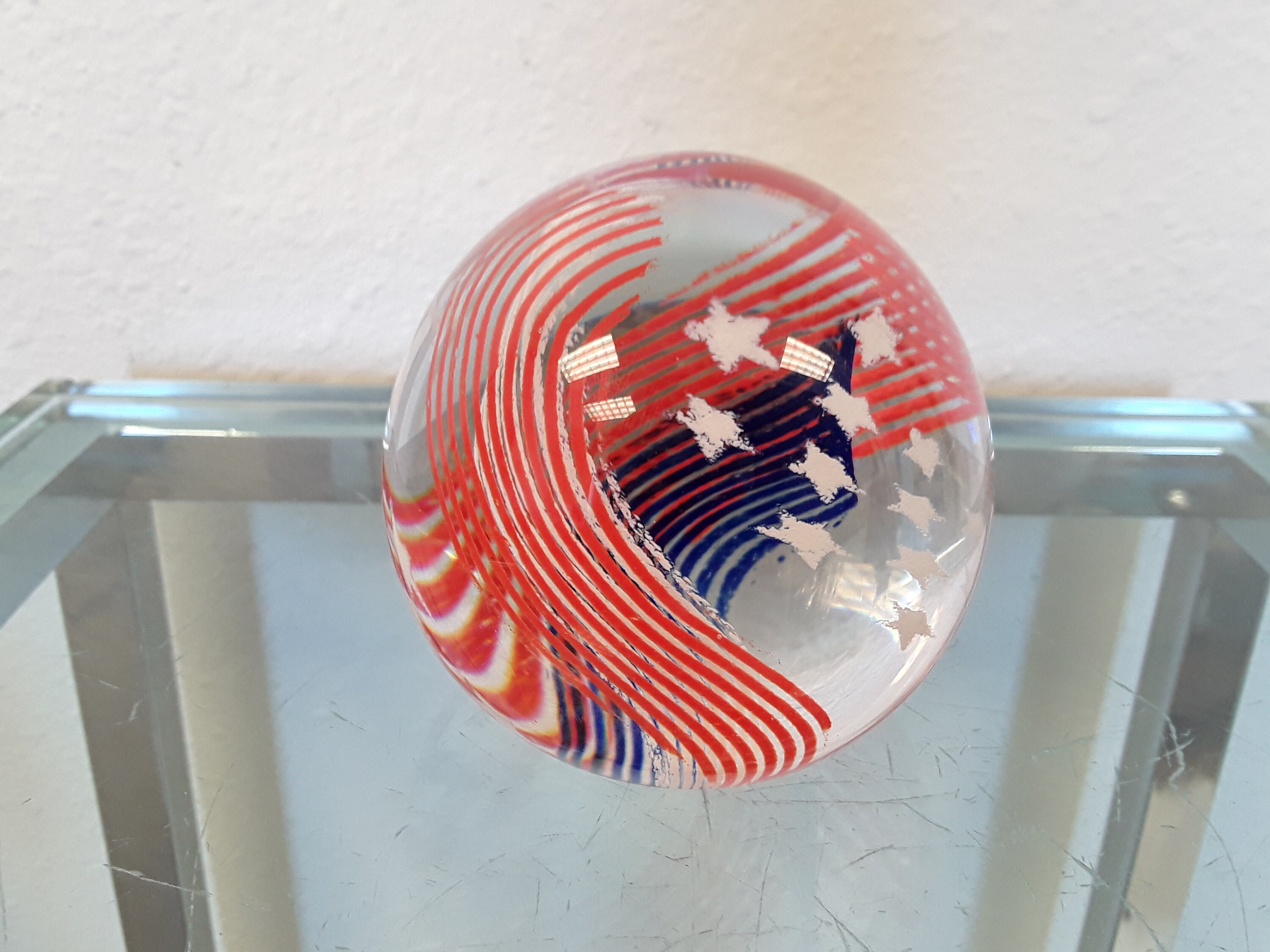 Home & Living Caithness Scotland Stars & Stripes Paperweight Signed ...