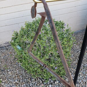 Forged Iron Triangle Dinner Bell / Large Supper Bell / Triangular Bell ...