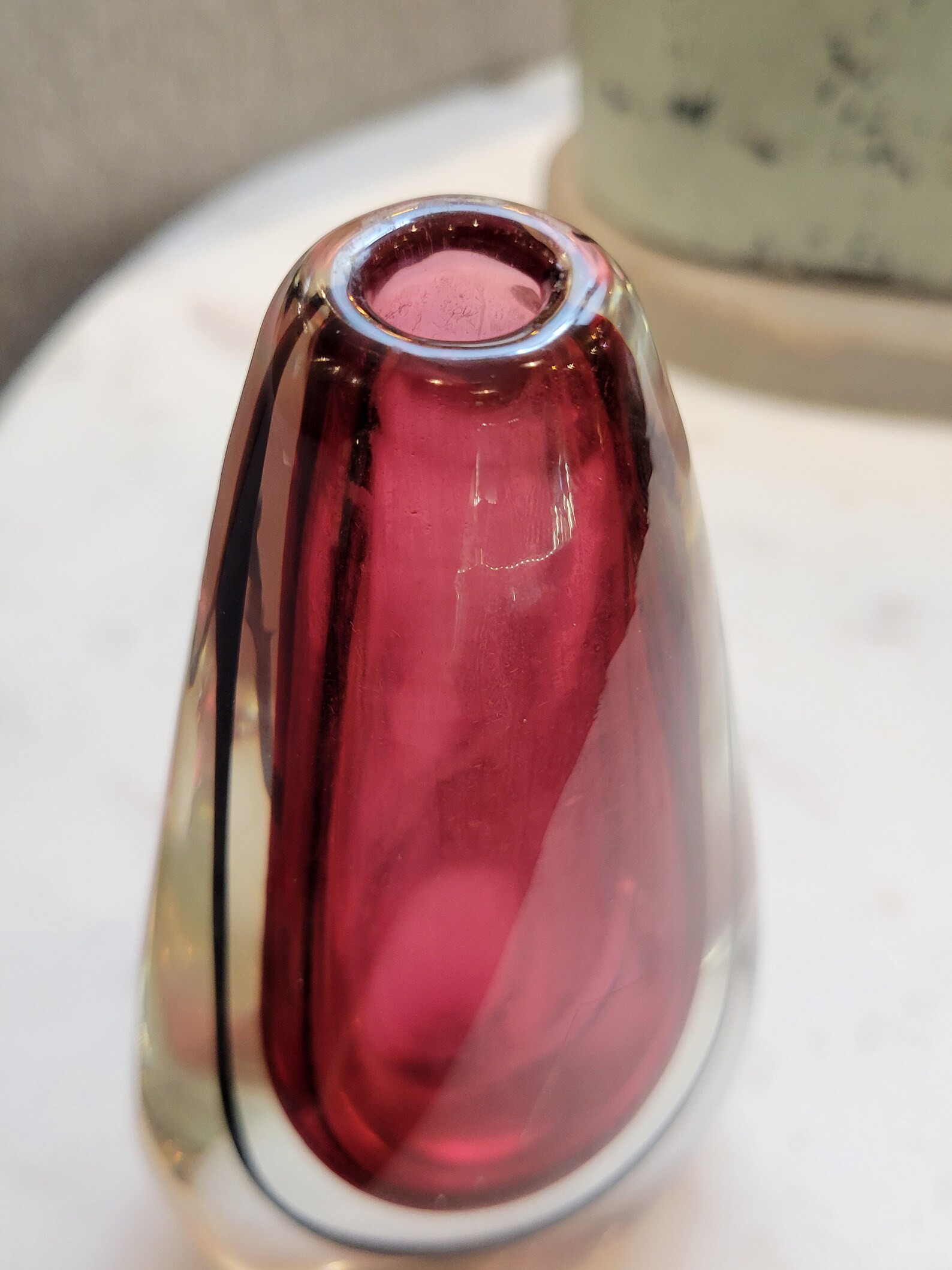 Vetreria Artistica Oball Murano Glass Vase 6 Clear to - Etsy