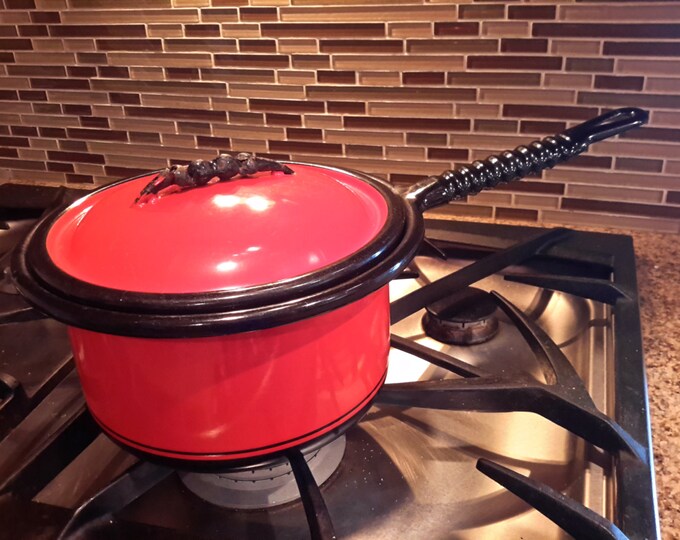 Vintage Cookware KOOK KING WARE by Vollrath Bright Flame Red Orange ...