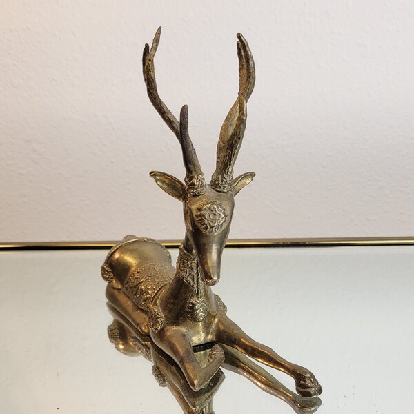 Brass Reindeer - Etsy