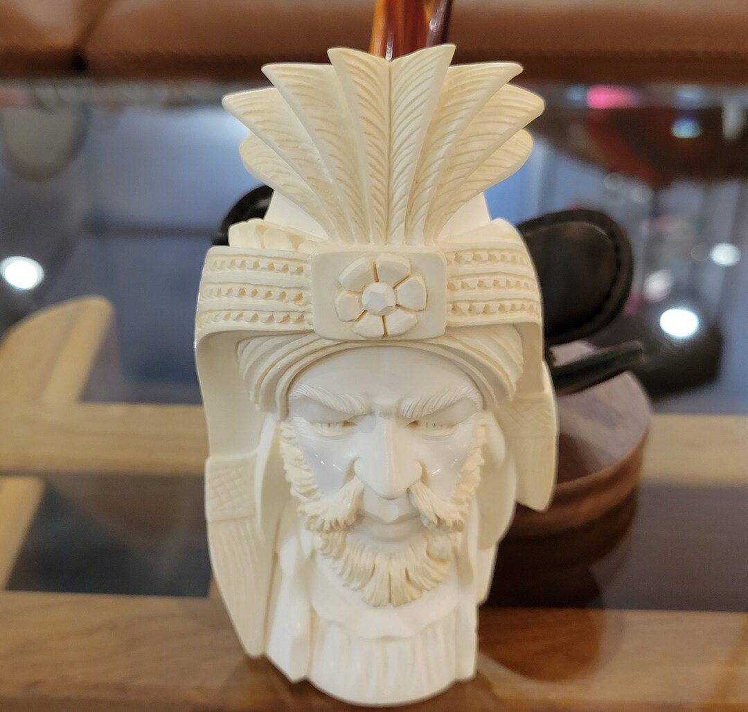 Meerschaum Tobacco Pipe CAO ~ Large Carved Sultan Face ~ Unused Pipe by ...