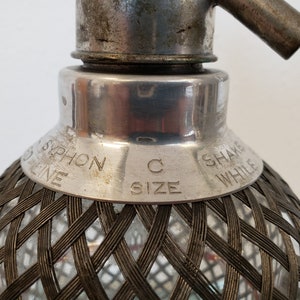 Antique Sparkletts Siphon Bottle / Wire Mesh Soda Siphon Bottle / Art ...