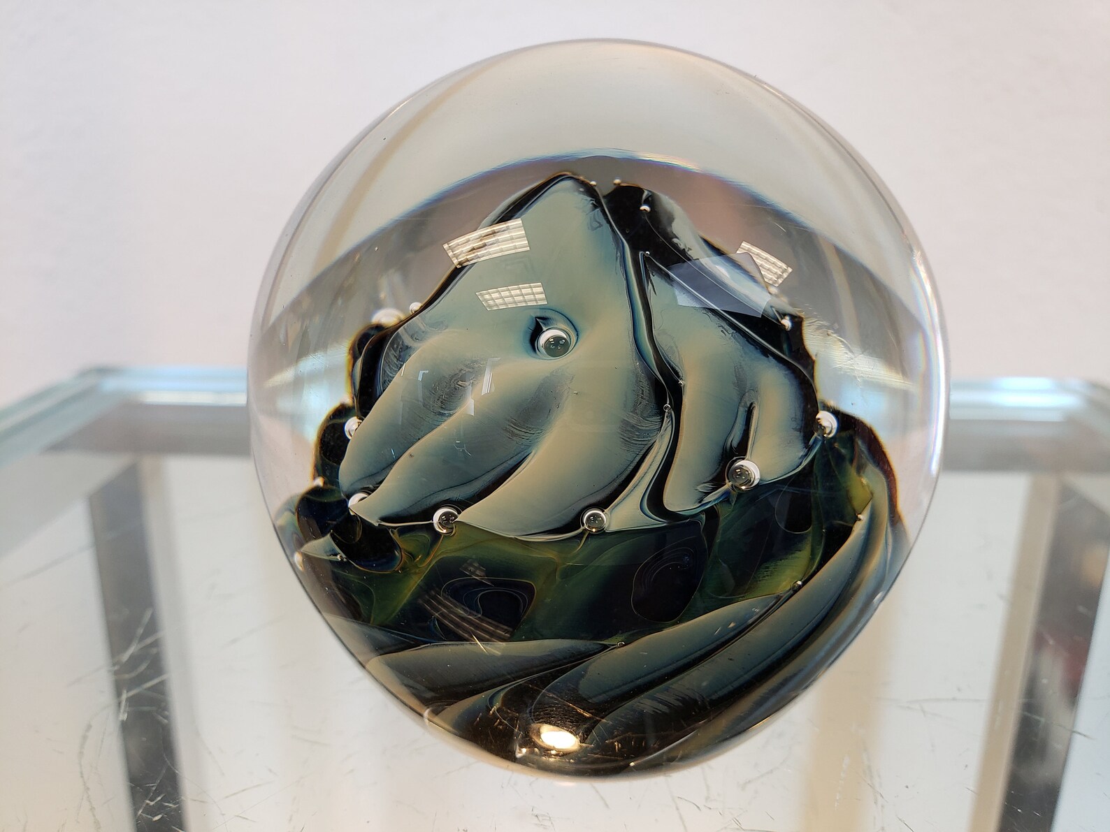 Black Sheep Blown Glass Paperweight / Black Sheep Studios 1988 | Etsy