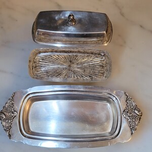 Butter Dish Baroque by Wallace 206 ~ Silverplate Fancy Vintage ...