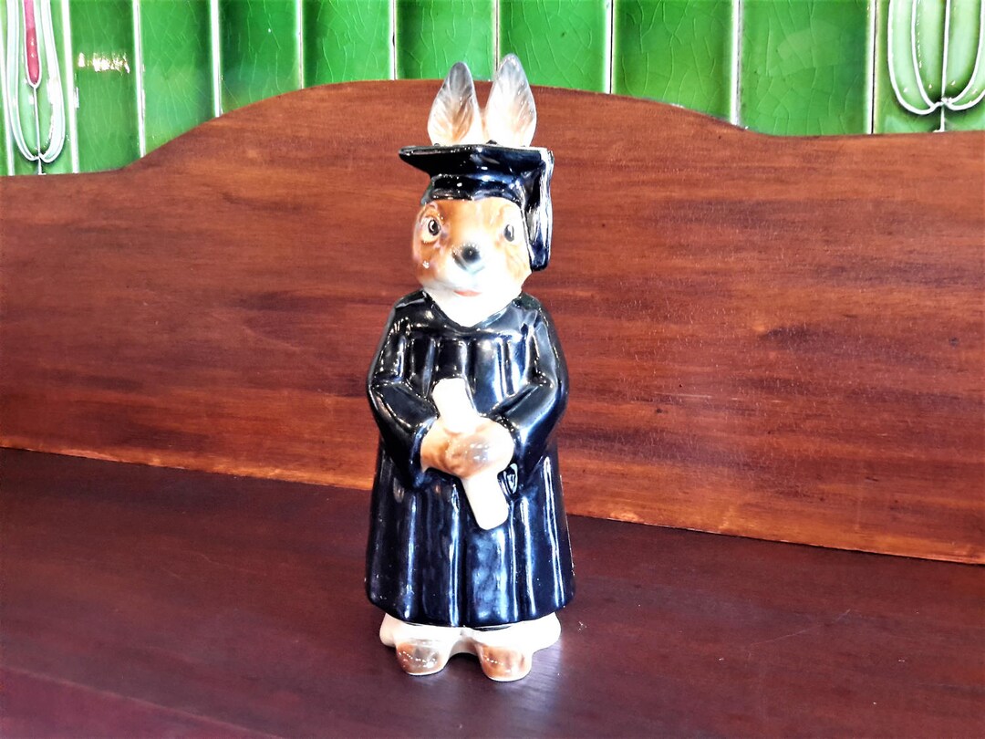 Goebel Graduation Rabbit Figurine 120 Getting the Diploma Gift ...