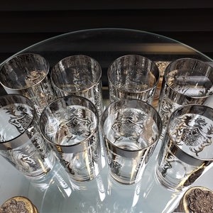 Vintage Barware Kimiko Glasses Set of 8 / Coat of Arms Shield - Etsy