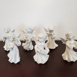 Porcelain Choir Angels Playing Instruments / Set Of 6 German | Etsy