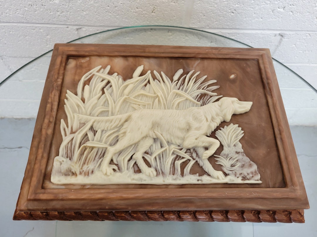 Men's Valet Box ~ English Hunting Pointer Dog ~ Trinket & Jewelry Box ...