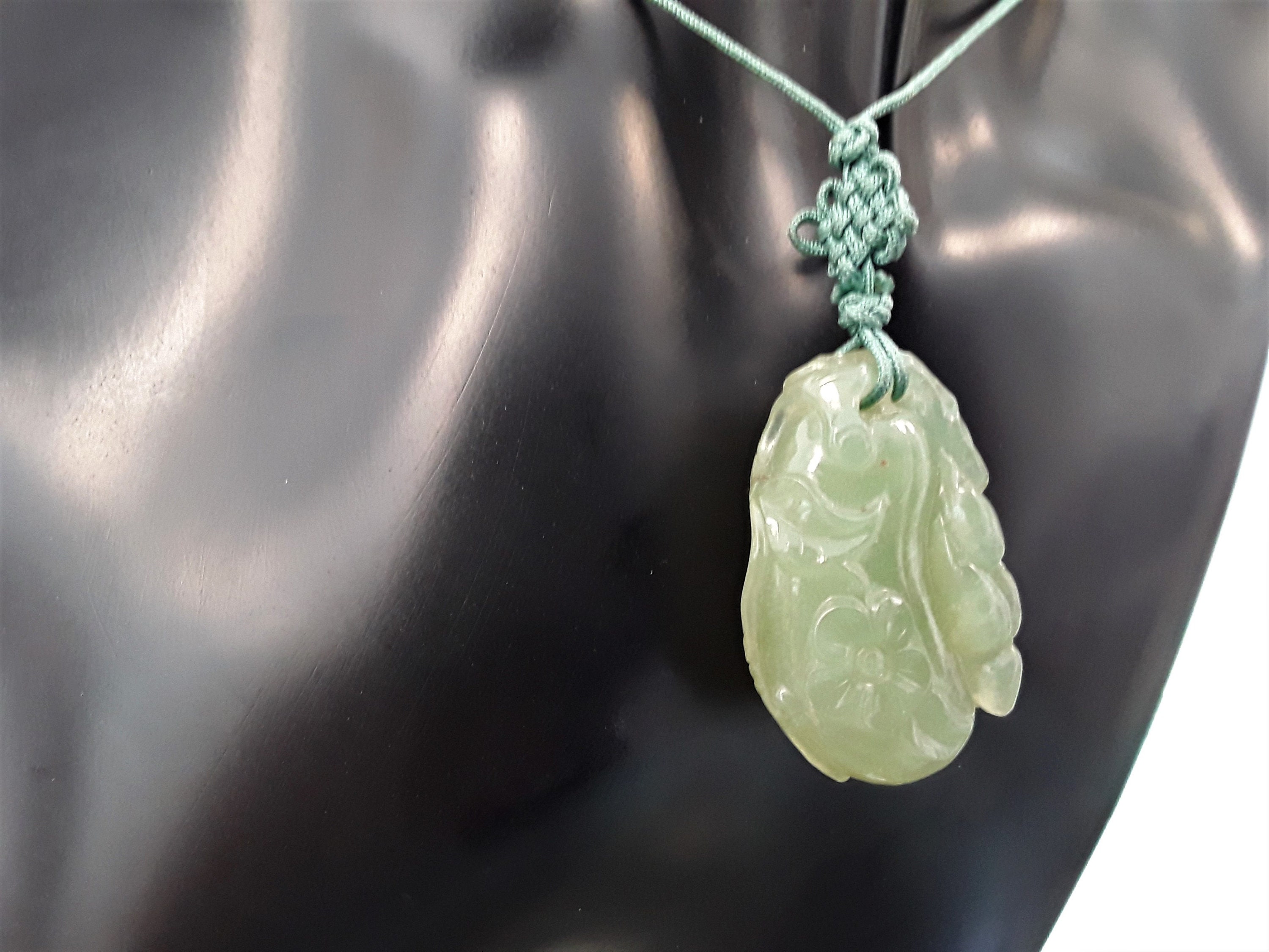 Jadeite Nephrite Pendant Necklace / Unique Gemstone Jewelry / | Etsy