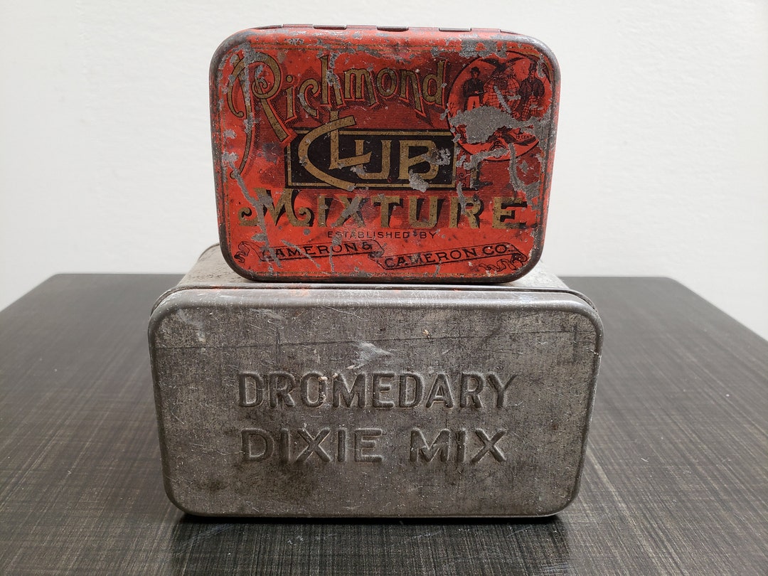 Richmond Club Mixture & Dromedary Dixie Mix Tin Boxes / Pair of Antique ...