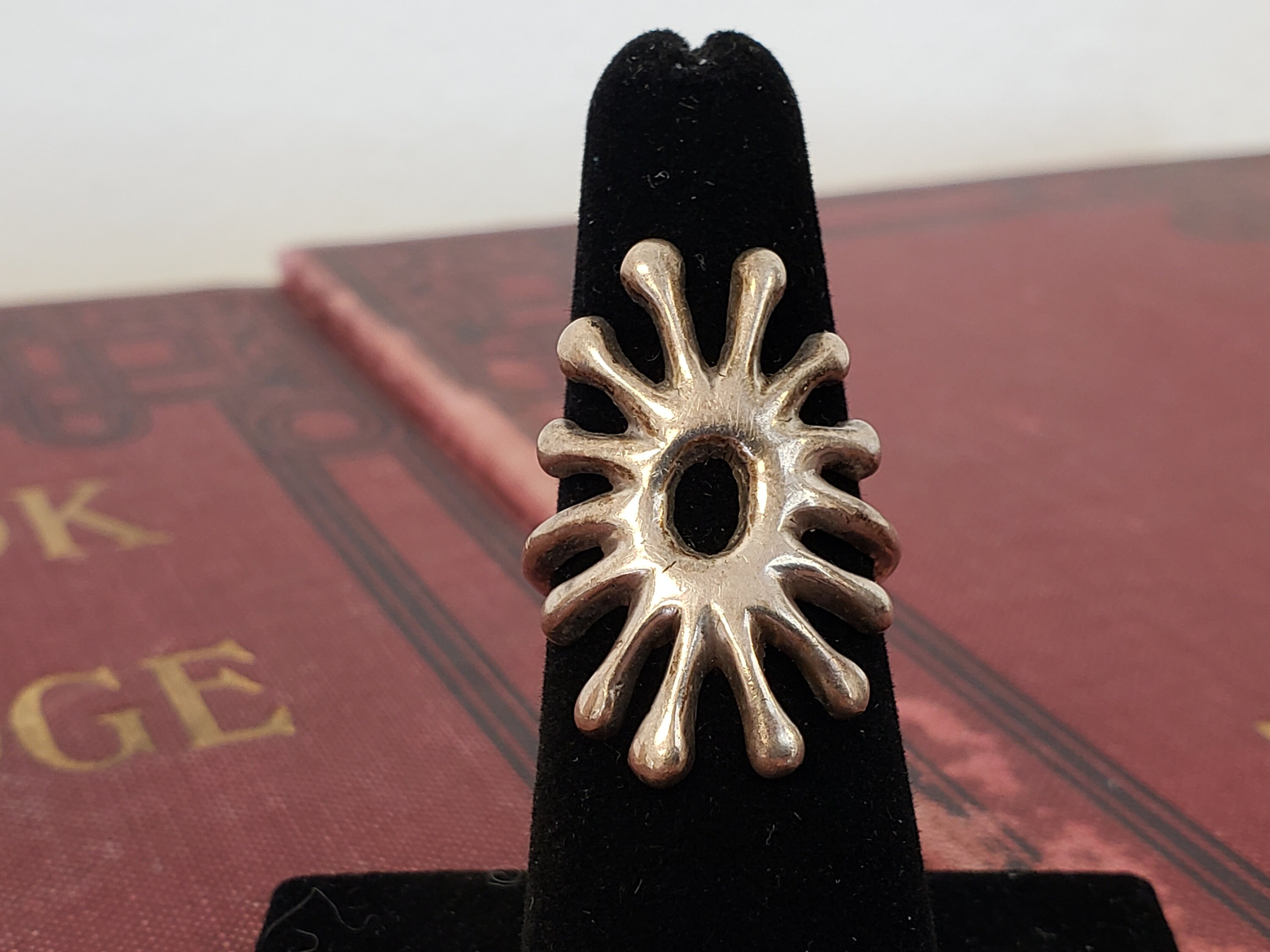 Sterling Silver Splat Ring / Artisan Signed FT / Handcrafted - Etsy
