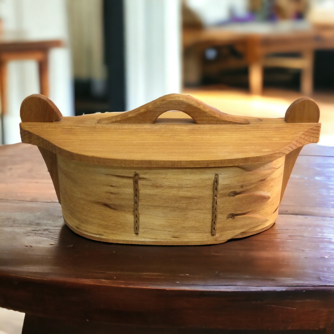 Scandinavian Oval Box W Lid ~ Vintage Bent Wood Norwegian Swedish ...