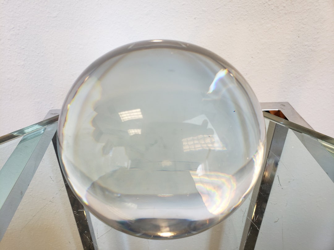 Large Atlantis Crystal Paperweight: Artist Signed Eulotta, 4.5 ...