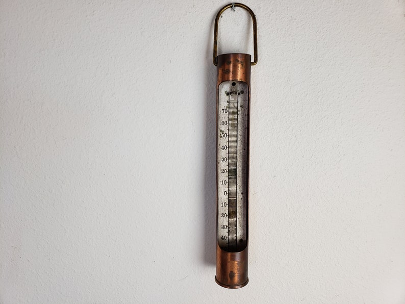 Taylor Hanging Thermometer Copper / Rustic Copper Home Decor / | Etsy