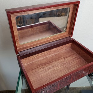 Smith Crafted Chicago Embossed Leatherette Box / Repurposed Jewelry Box ...