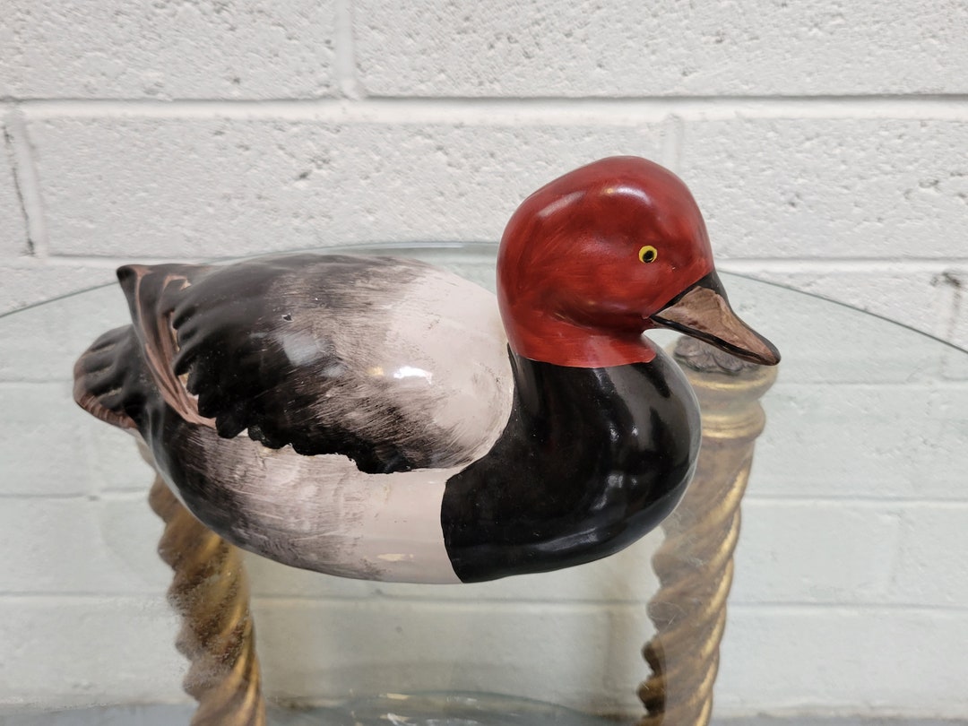 Italian Ceramic Duck / Marked Italy Hand Glazed Duck Sculpture Figurine ...