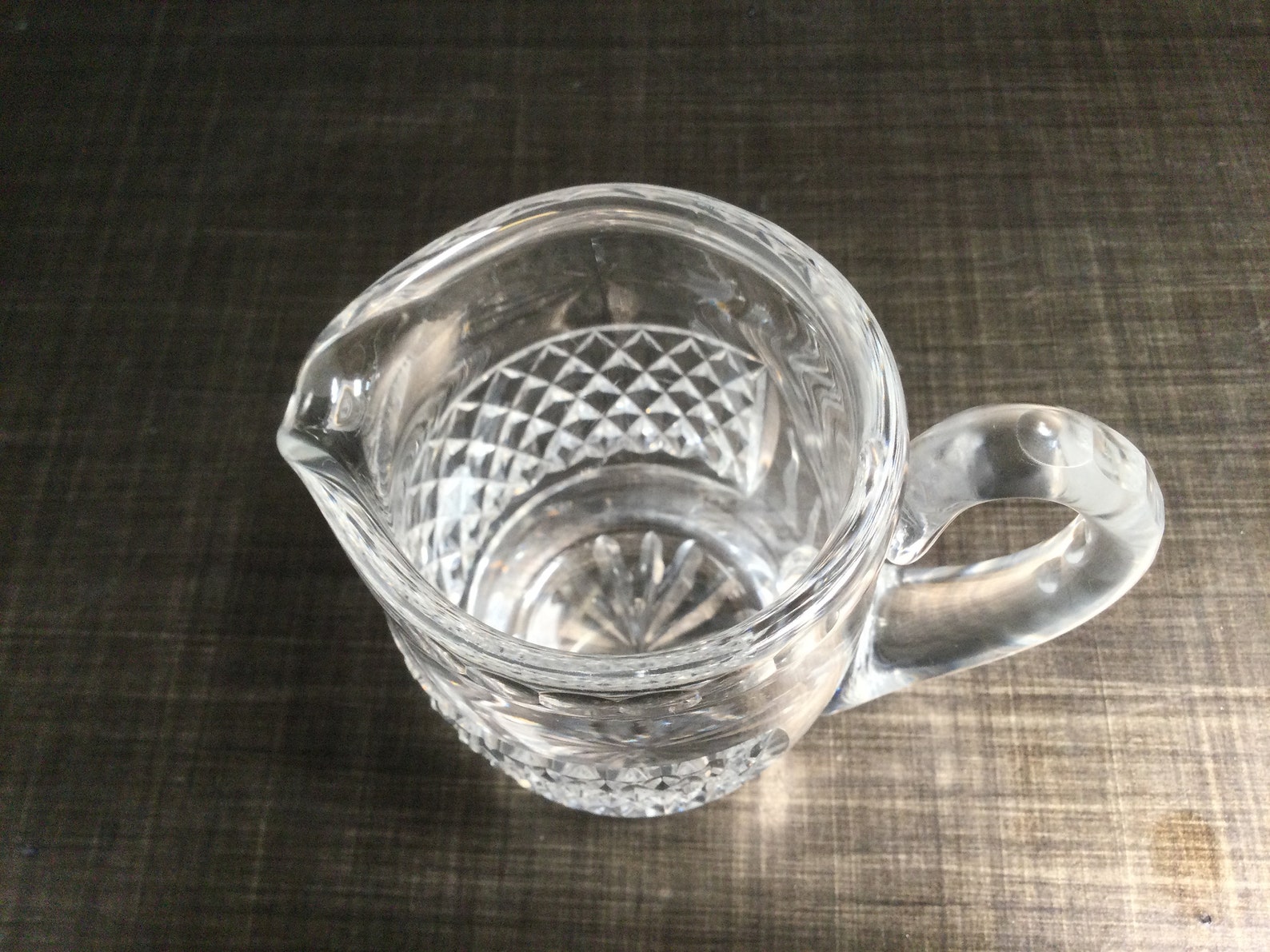 Waterford Crystal Creamer Pitcher Cut Crystal Diamond Pattern 6oz Irish ...