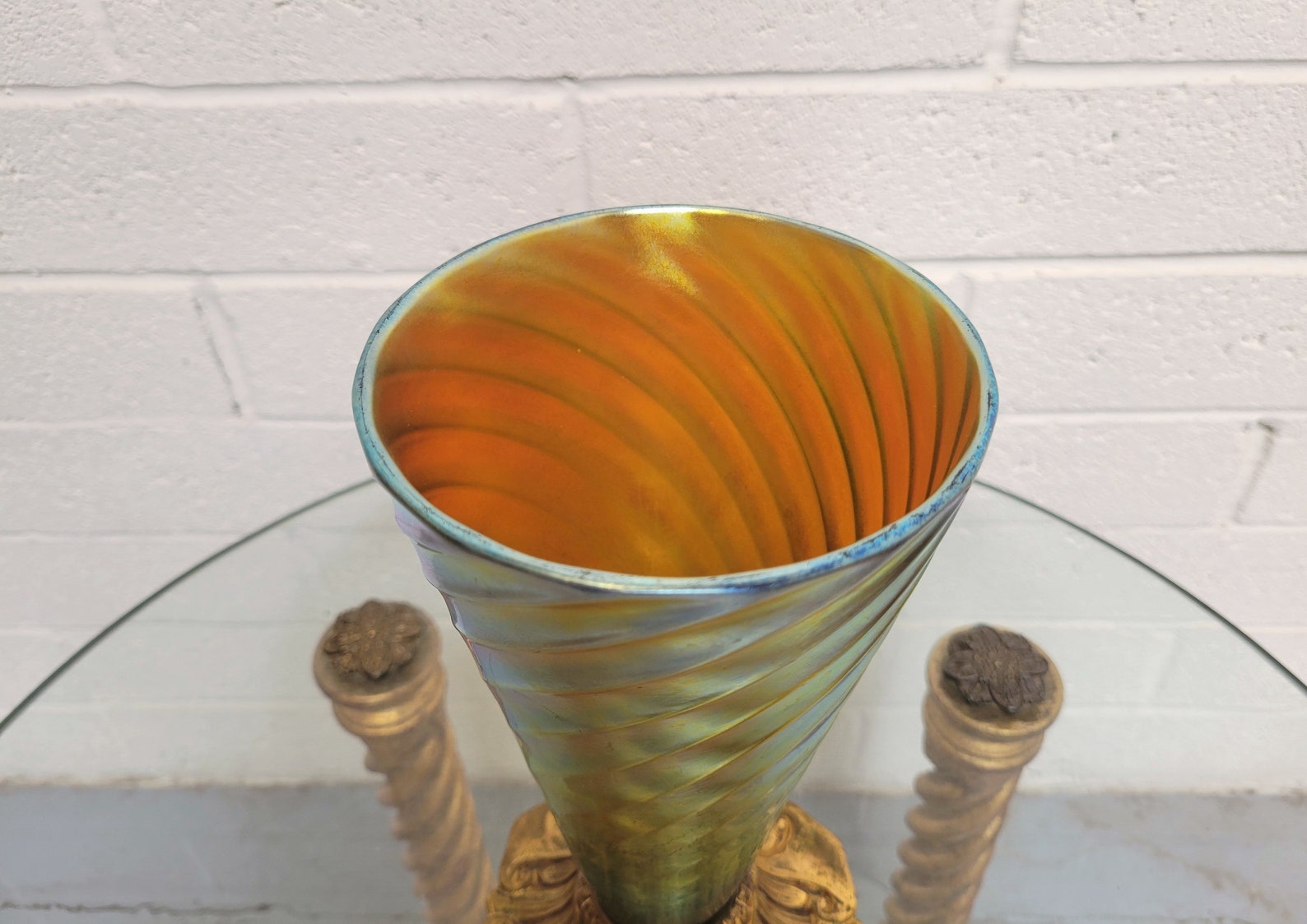 Tiffany Favrile Glass Vase Iridescent Color Effect Louis - Etsy