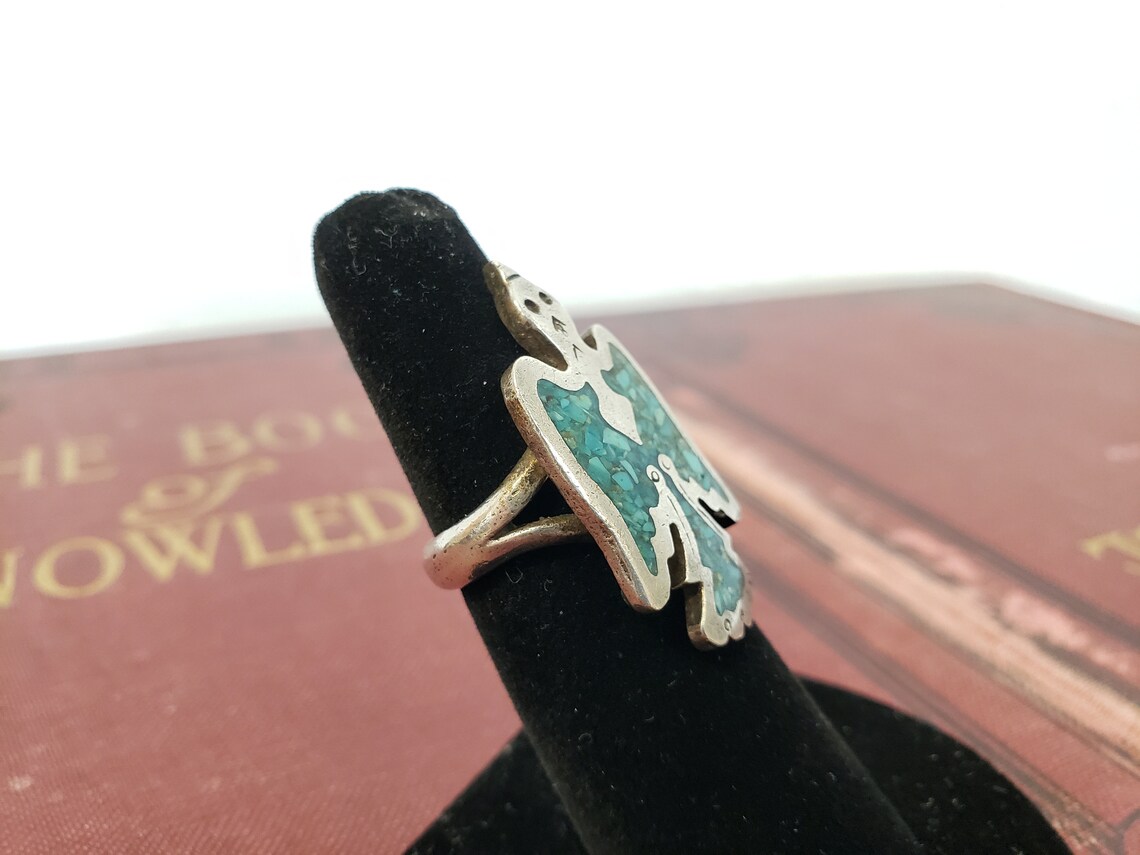 Turquoise Peyote Bird Ring / Handcrafted Native American - Etsy