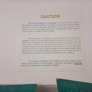 Walt Disney Porcelain Display Stand With Paperwork / Classics ...