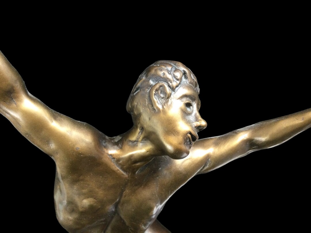 Bronze Sculpture "dance" by Sue Lacy Male Dancer ~ 14" Athletic Statue ...