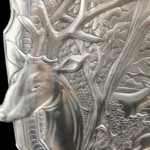 Vintage 1982 Arthur Court Elk Herd Oblong Tray ~ 24 1/2" Aluminum ...