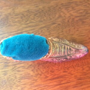 Victorian Boot Pin Cushion / Victorian Sewing Supplies / Gold Tone ...
