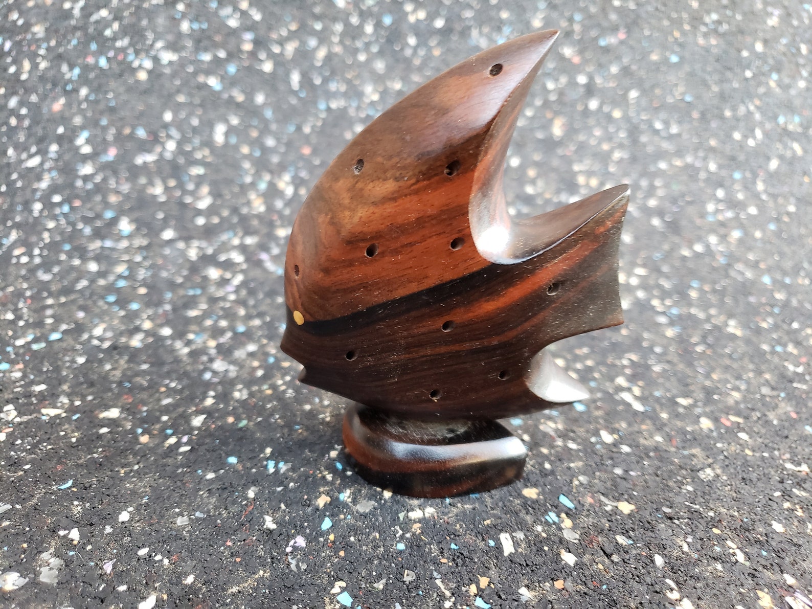 Rosewood Angel Fish Toothpick Holder / Hawaiian Tiki Bar / - Etsy