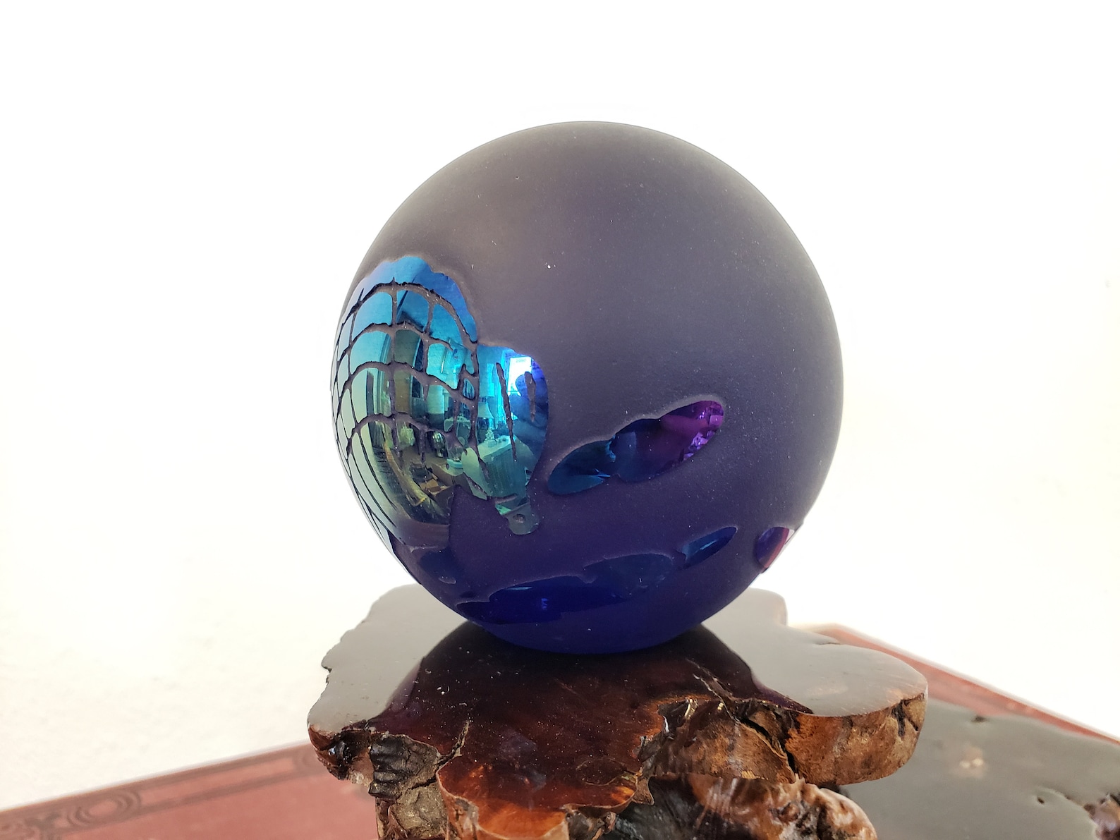 Hot Air Balloon Paperweight / Black Matte Glass Paperweight / | Etsy