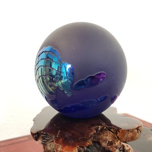 Hot Air Balloon Paperweight / Black Matte Glass Paperweight ...