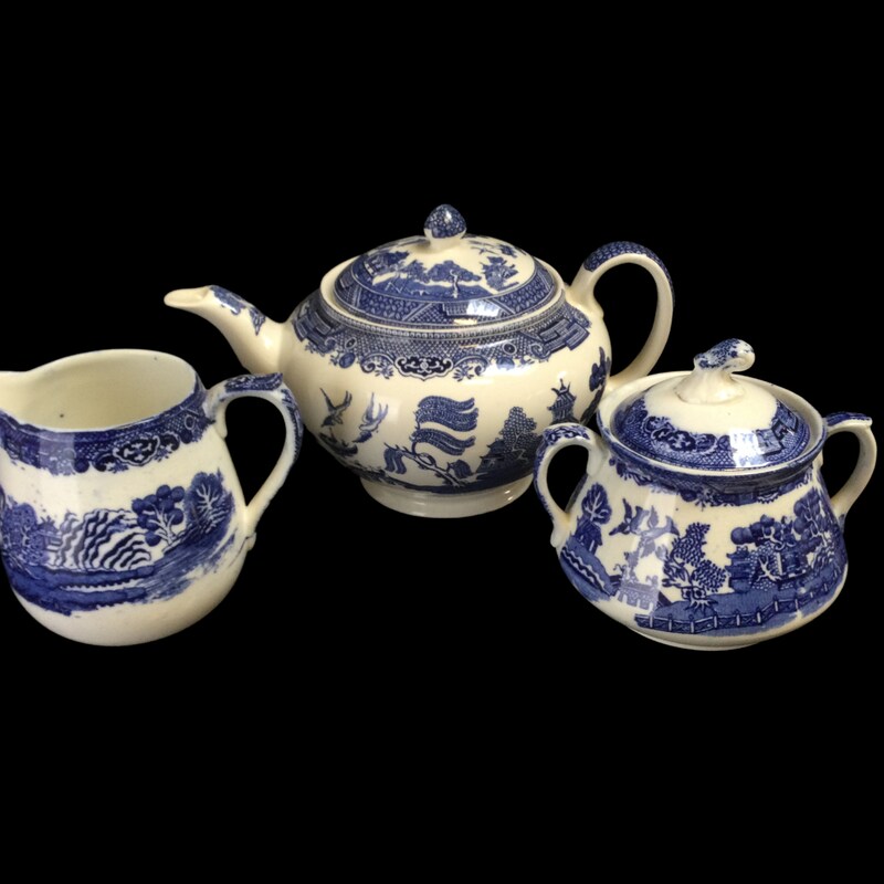 Blue Willow Tea Set - Etsy