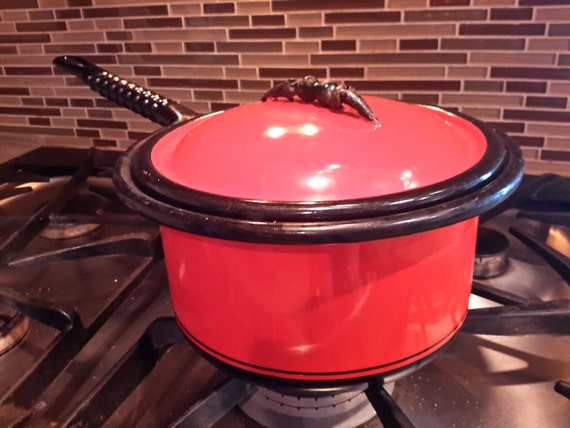 Vintage Cookware KOOK KING WARE by Vollrath Bright Flame Red | Etsy