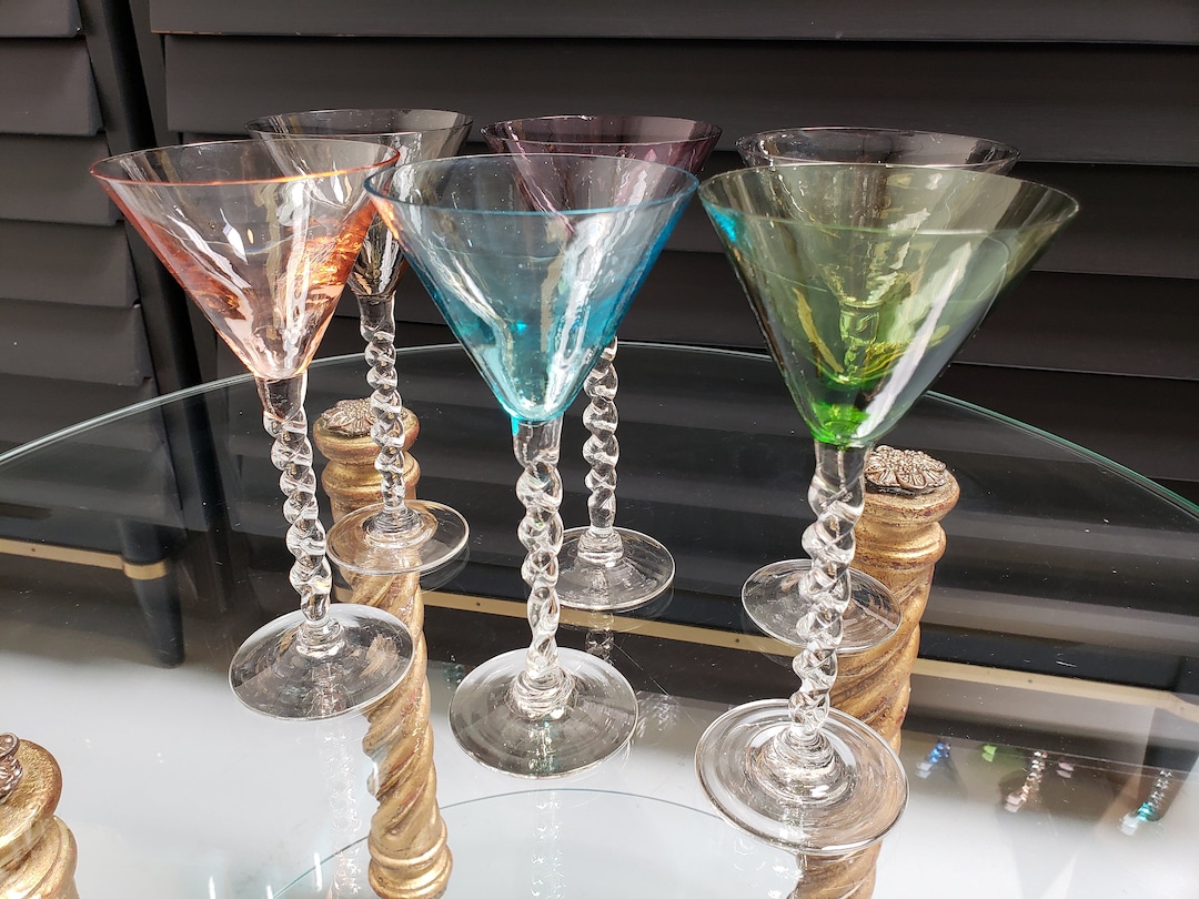 Barware Glasses Multi Color Blown Glass Set of 6 / Aperitif Digestif ...